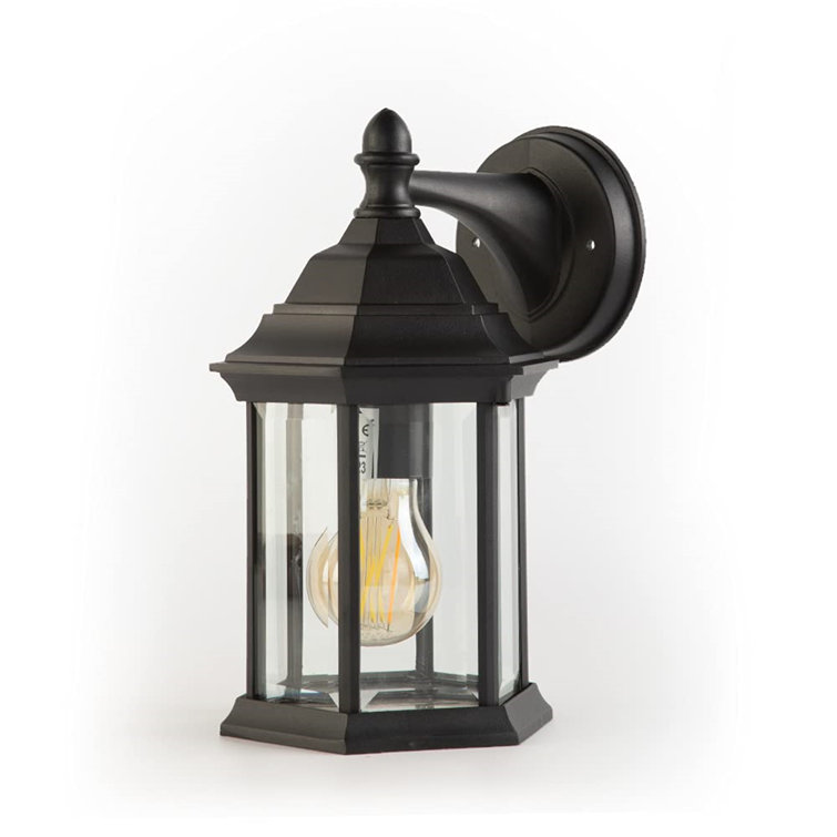 Marlow Home Co. Kyron Black Water Glass Outdoor Wall Lantern | Wayfair.co.uk